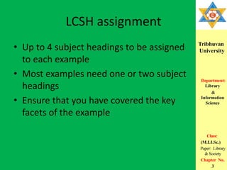 Library of congres subject headings lchs | PPTX | Geography | Science