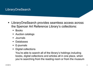 Library onesearch launch1 | PPT