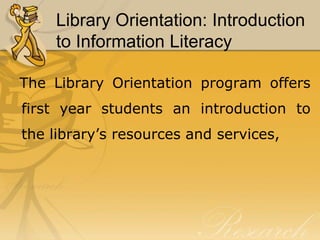 Library orientation | PPTX