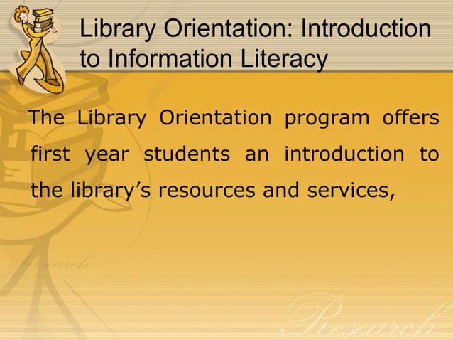 Library orientation | PPTX | Secondary Education | Education
