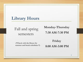 Library orientation | PPT