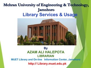 Library orientation by MUET Library & Online Information Center ...