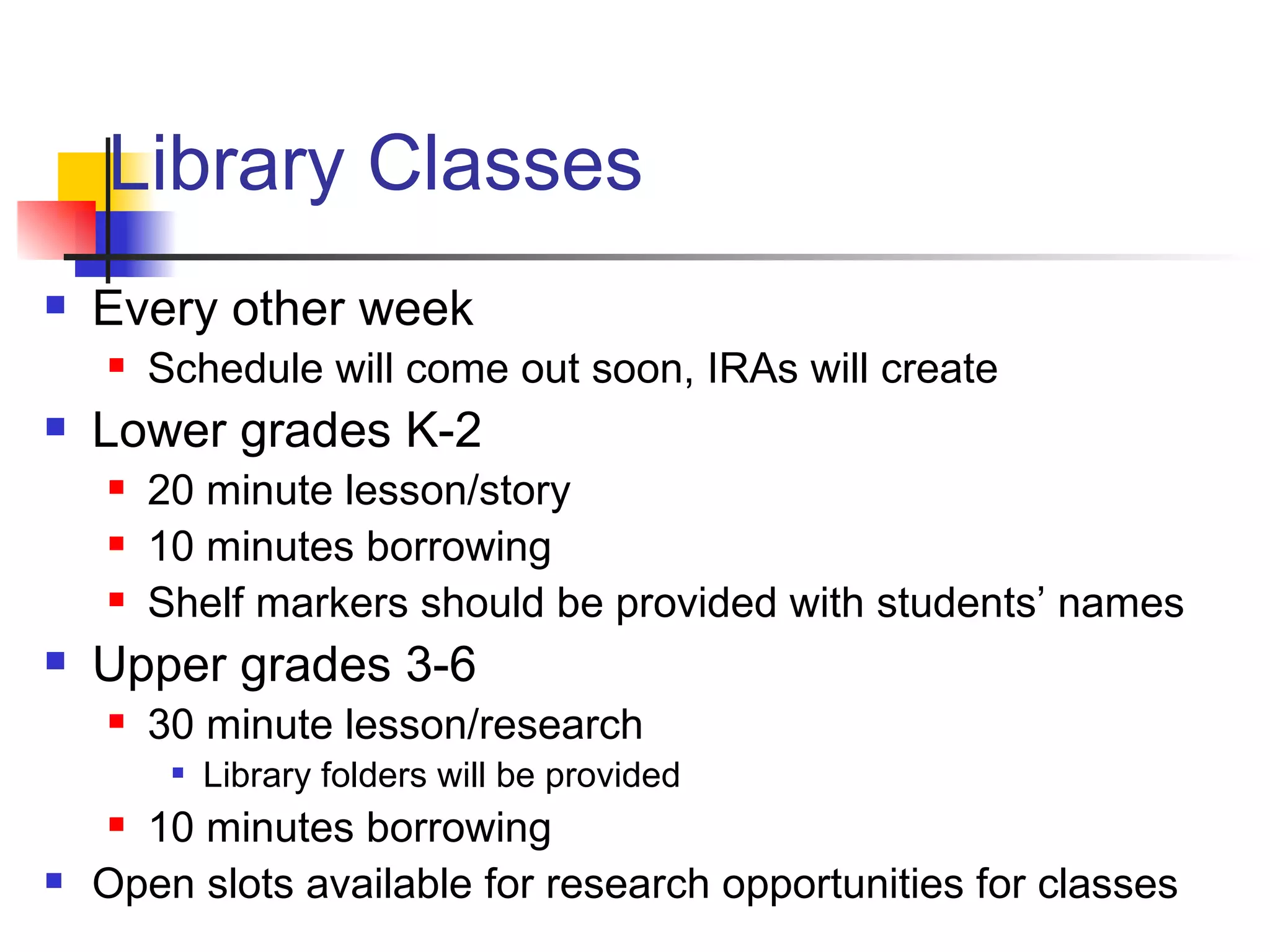 Teacher Library Orientation | PPT
