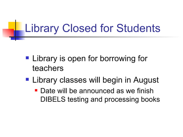 Teacher Library Orientation | PPT | Secondary Education | Education
