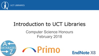 Computer Science Library Orientation 2018 | PPT