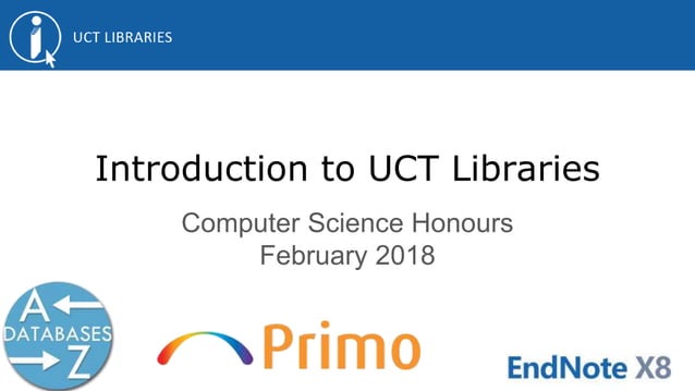 Computer Science Library Orientation 2018 | PPTX