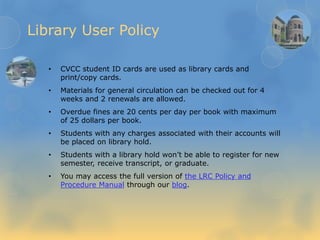 Library Orientation (ORI101 and ORI105) | PPTX