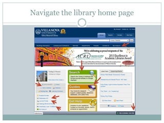 Library orientation vsb fellows | PPTX