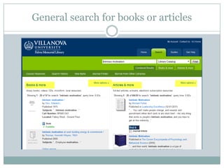 Library orientation vsb fellows | PPTX