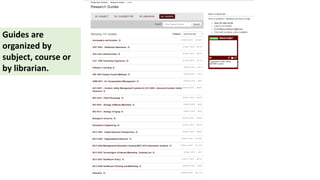 Evans Library Overview of Website | PPTX