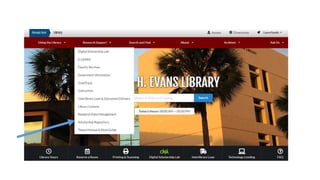Evans Library Overview of Website | PPTX