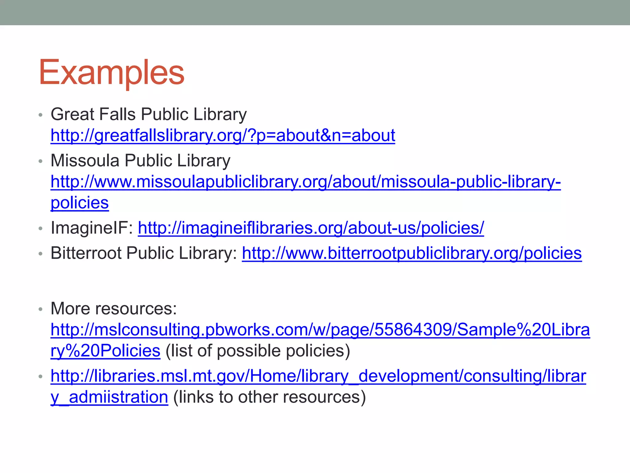Library policies | PPT