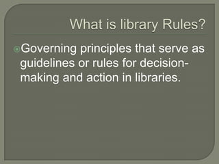 Library policies | PPT