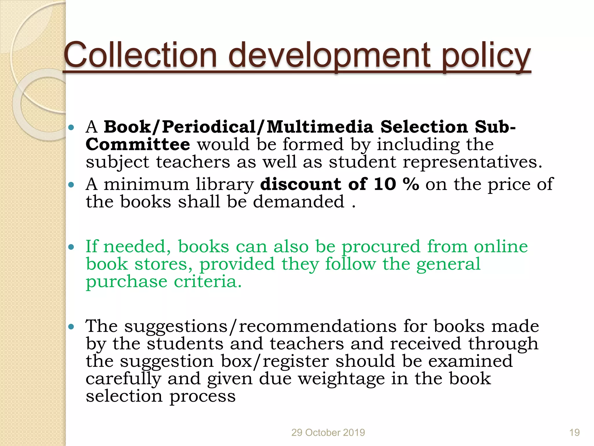 Guideline for School Library and Procedure Manual | PPTX