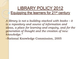 Guideline for School Library and Procedure Manual | PPTX