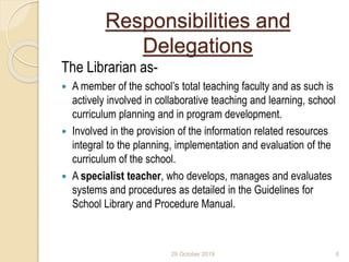 Guideline for School Library and Procedure Manual | PPTX
