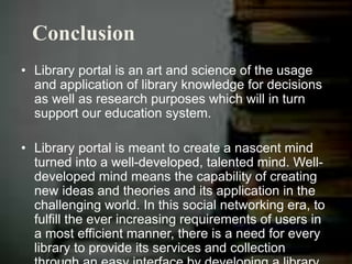 Library portal by Gaurav Boudh | PPTX