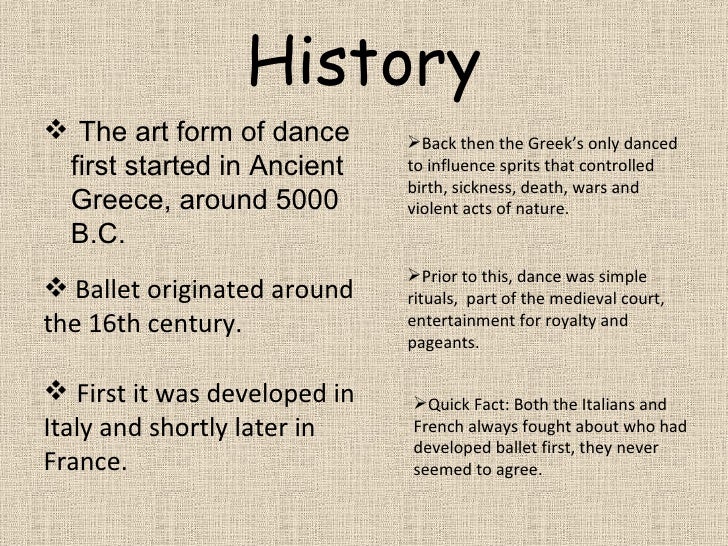 The Evolution of Dance