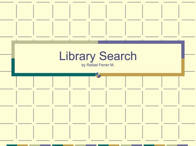 Library presentation | PPT