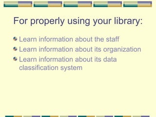 Library presentation | PPT
