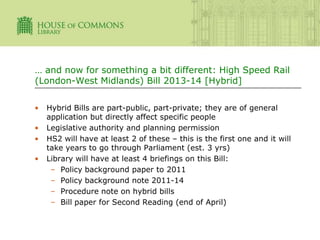 House of Commons Library presentation | PPT