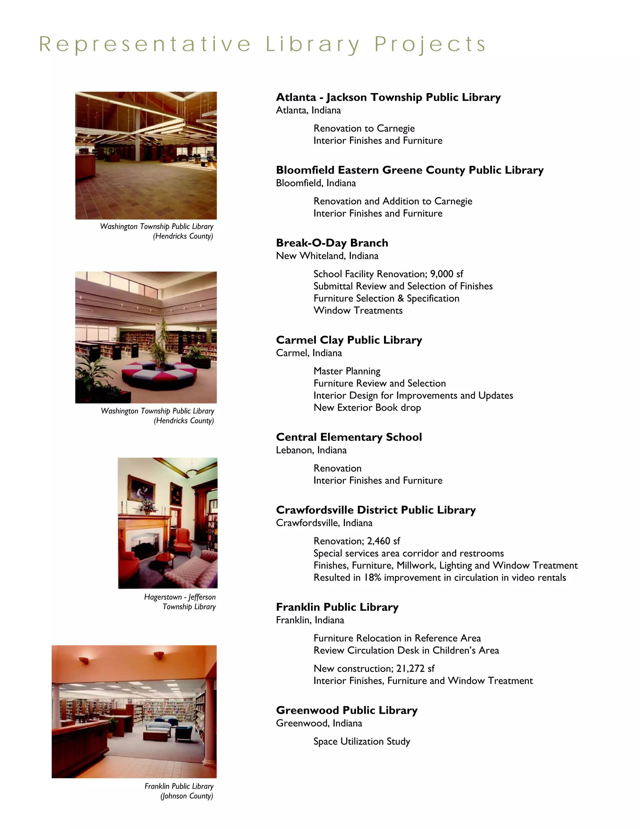 Library Representative Projects | PDF