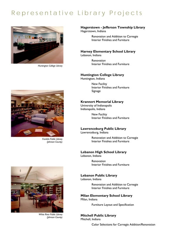 Library Representative Projects | PDF