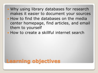Library resources | PPTX