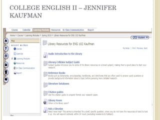 Library resources and english presentation | PPT