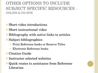 Library resources and english presentation | PPT