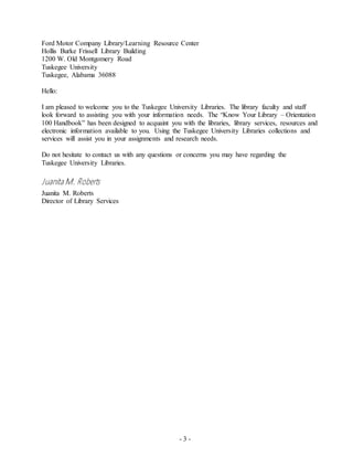 Library Orientation Handbook | DOCX