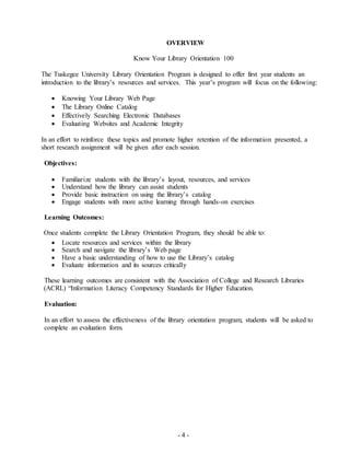 Library Orientation Handbook | DOCX