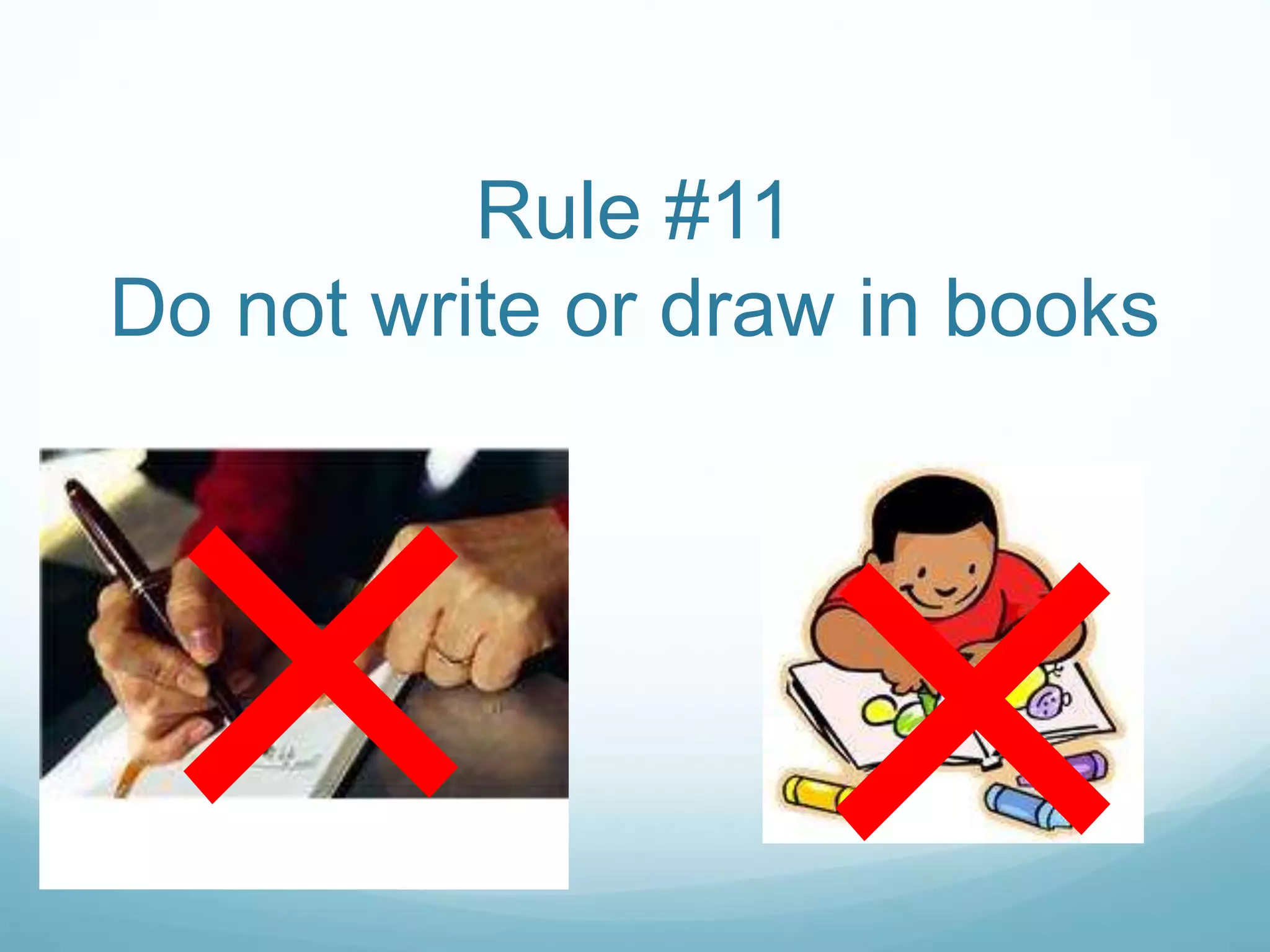 10 Library Rules | PPTX