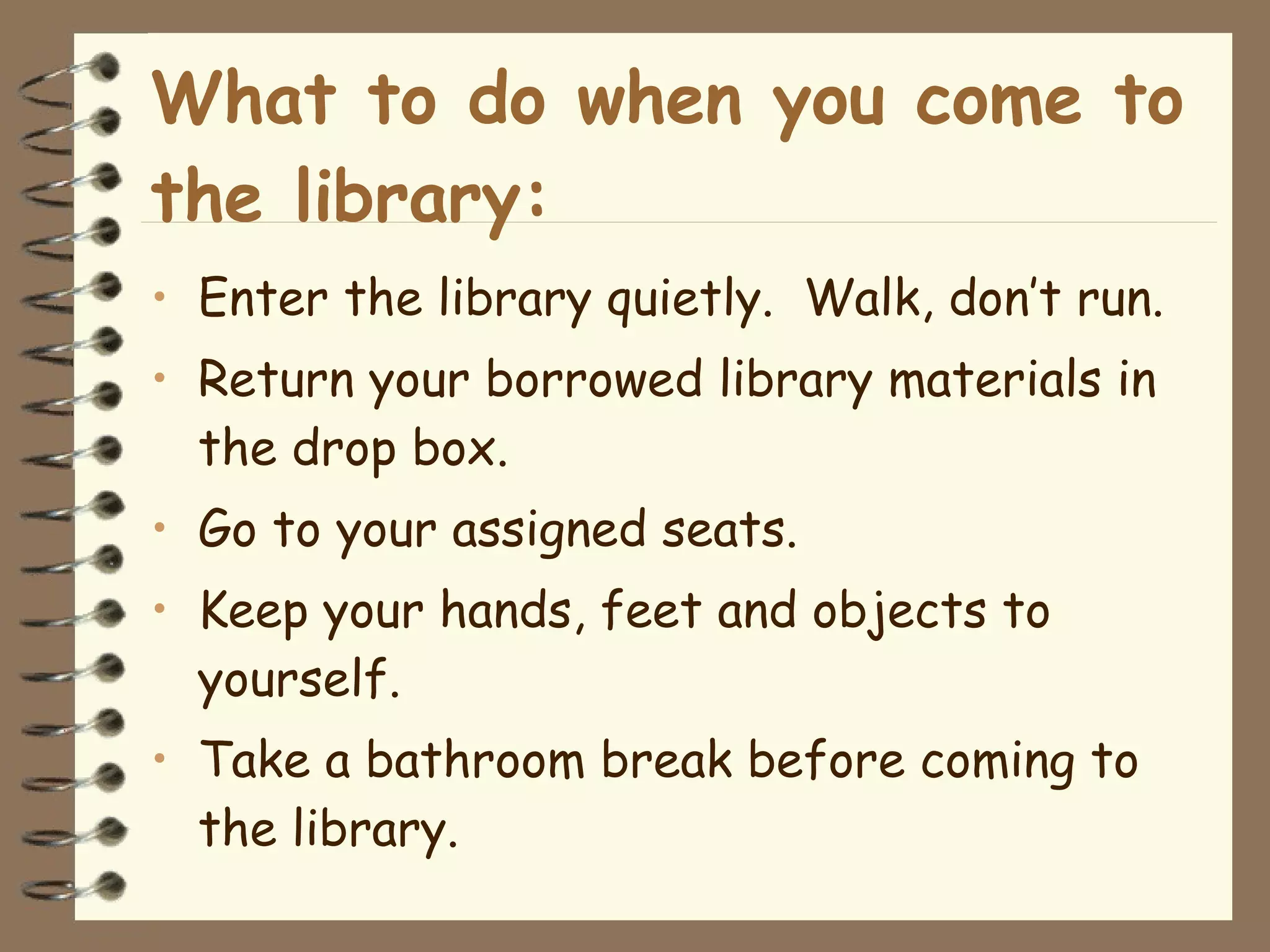Library rules&procedures | PPT