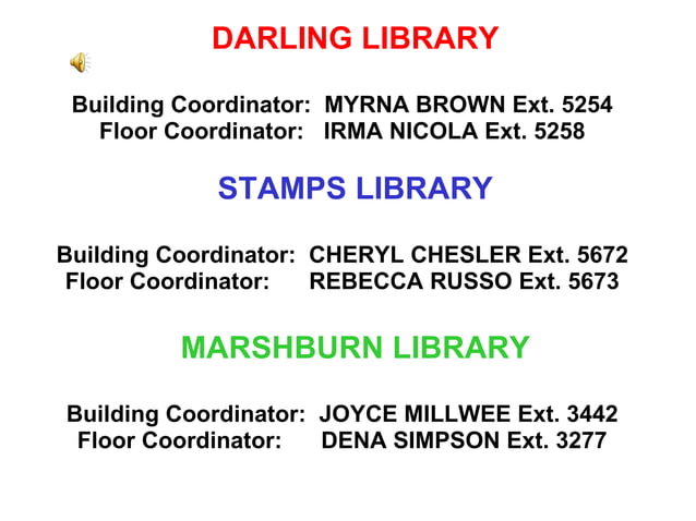 Library Student Employee Safety Training | PPT