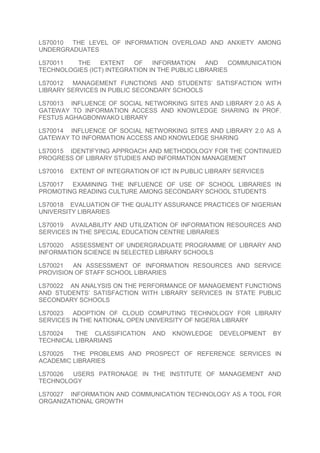 LIBRARY SCIENCE PROJECT TOPICS AND MATERIALS.docx