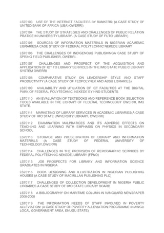 LIBRARY SCIENCE PROJECT TOPICS AND MATERIALS.docx