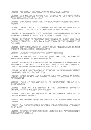 LIBRARY SCIENCE PROJECT TOPICS AND MATERIALS.docx