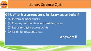 Emerging library information science MCQs | PPTX