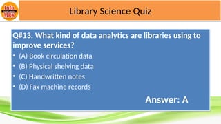 Emerging library information science MCQs | PPTX
