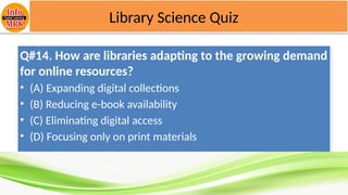 Emerging library information science MCQs | PPTX