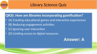 Emerging library information science MCQs | PPTX