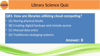 Emerging library information science MCQs | PPT