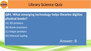 Emerging library information science MCQs | PPTX