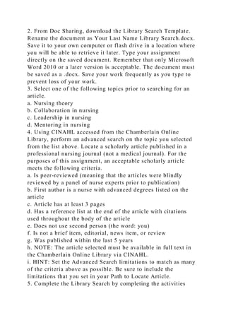 Library Search TemplateStudent NameDateDirections 1. Ca.docx