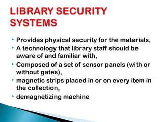 Library security systems | PPT