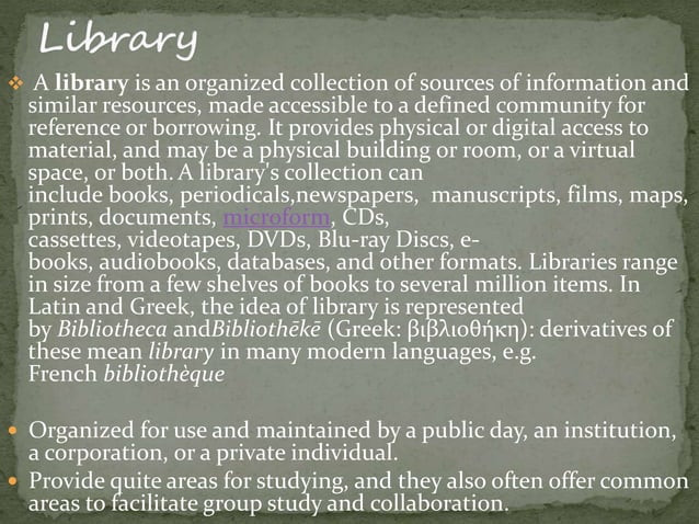 Library services | PPTX