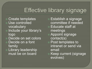 Connecting Through Library Signage - Beaufort | PPTX
