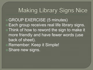 Connecting Through Library Signage - Beaufort | PPTX