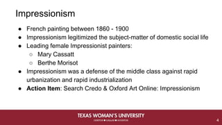 Library sources for art 3343 impressionism and arts & crafts | PPTX ...
